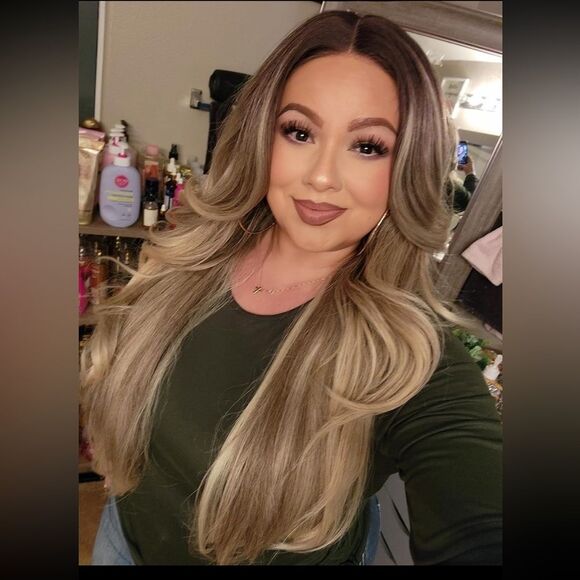 Hair | Custom Lace Front Wig Blonde Balayage With Layers | Poshmark
